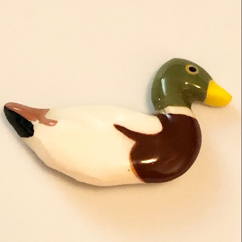 Vintage North American Mallard Duck Water Bird Hand P… - Gem